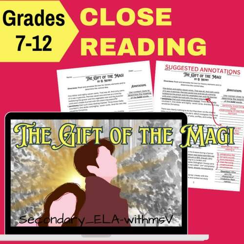 The Gift of the Magi Close Reading Annotations with Answer Key | TPT