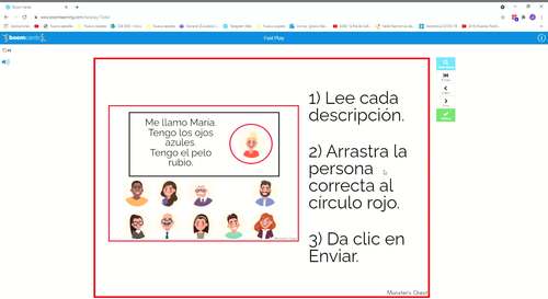 Leo y comprendo Descripciones Boom Cards Spanish Reading Comprehension