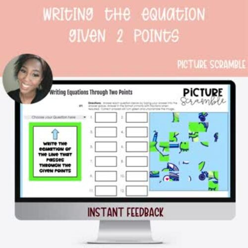 Writing Linear Equations in Slope Intercept Form from 2 Points Digital ...