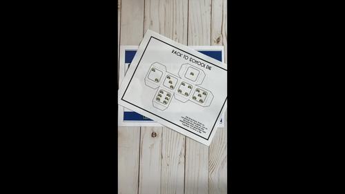 Back To School Fronting Roll and Say Games by Talking Mama Bears