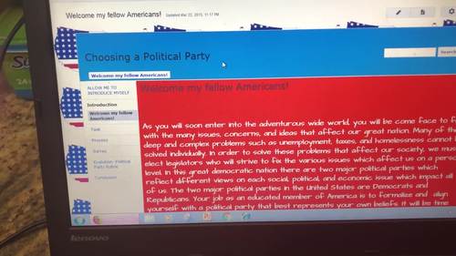 Political Party Webquest (Task, Process, Resouces, Rubric, and Model)