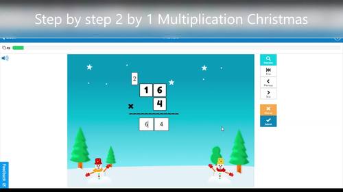 2 Digit by 1 Digit Multiplication Boom Cards Christmas Theme by ...