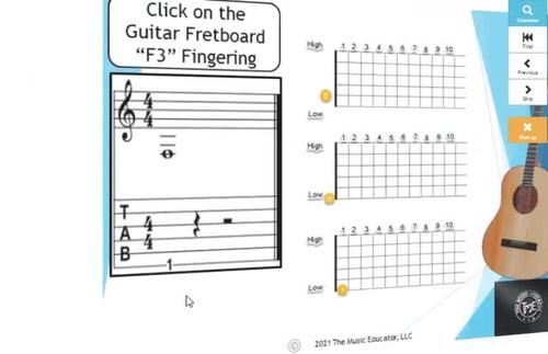 Guitar Fingering Game - Level 3 - Single Notes by The Music Educator