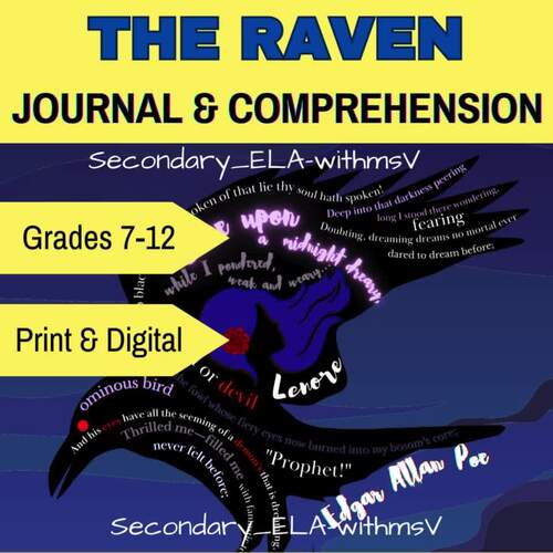 The Raven Student Journal and Comprehension Check by Secondary ELA with MsV
