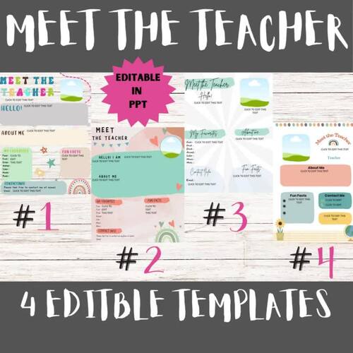 Back to School Meet the Teacher Editable Template by MamaMeahl'sMarket