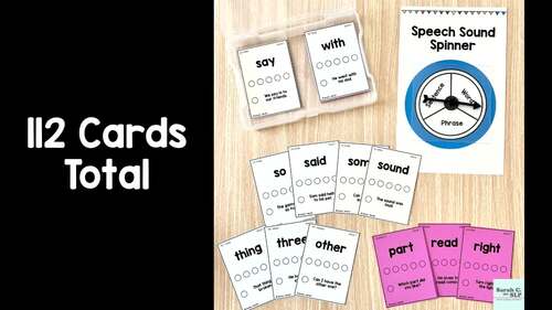 High Frequency Words Articulation Cards Deck 1 for Speech Therapy & Reading
