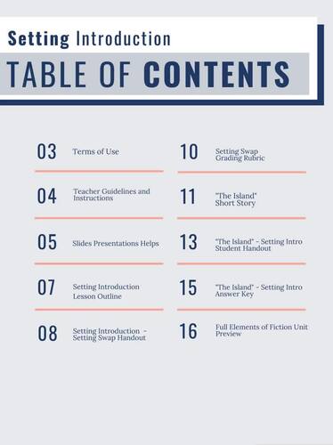 Setting Introduction Middle School ELA by Mrs Nelson Teaches | TPT