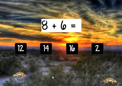 Addition Facts BOOM 100 Cards Desert Animal Scenes by Smart Teaching