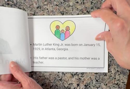 Martin Luther King Jr. Mini-book by The Speech Ladder | TPT