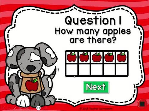 Counting to 10 Digital Task Cards | Numbers Activities | Apples | Fall ...