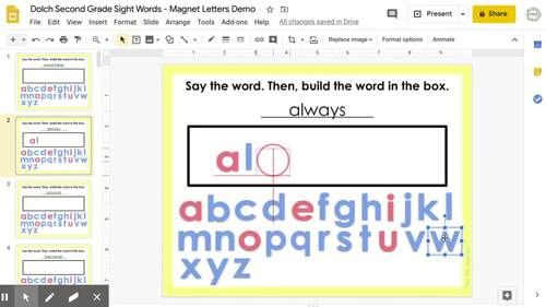 Interactive Sight Words Google Slides | Sight Words Practice Distance ...