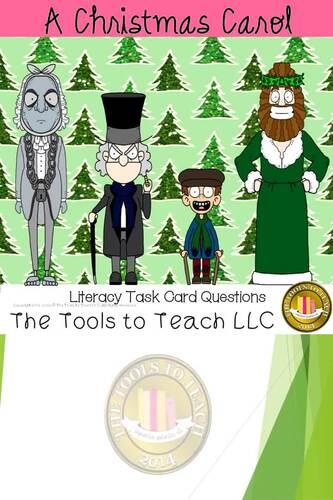 A Christmas Carol 46 Comprehension Task Cards and Key Printable No Prep