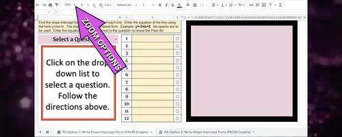 PIXEL ART (TC): Writing Slope-Intercept Form (From Graphs) | TPT