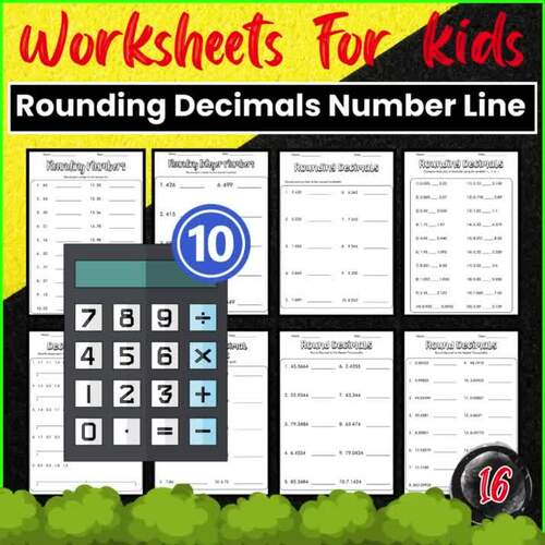Rounding Decimals Number Line Worksheet by Lib Anatomy school | TPT