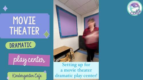 Movie Theater Dramatic Play Easy Set-Up by Kindergarten Cafe | TPT