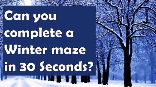 Santa Sled Maze and Coloring Pages - Winter - 25 Maze - US Letter Size