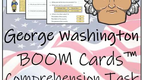 George Washington BOOM Cards™ Comprehension Activity 5th Grade & 6th Grade