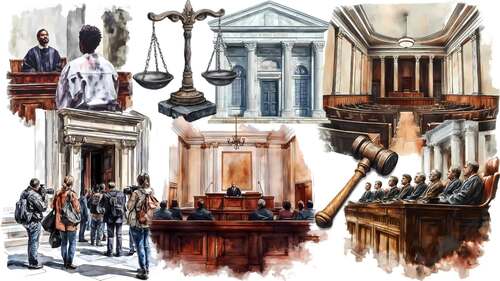 Watercolor Court Clipart Set of 20 Files by ArtisticTimberStudio