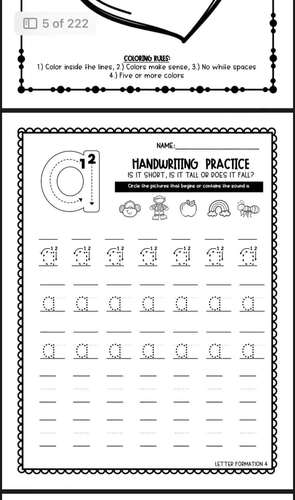 RMT K: Yearlong Homework by The Little Classroom Around the Corner