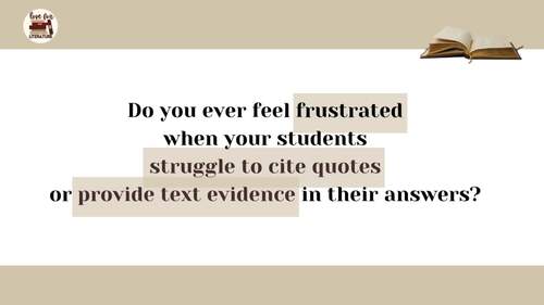How to Cite Textual Evidence and Make Inferences, For Any Text, Novel ...