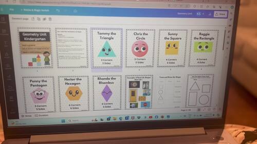 Geometry unit plan with ready to go lessons for Kindergarten | TPT