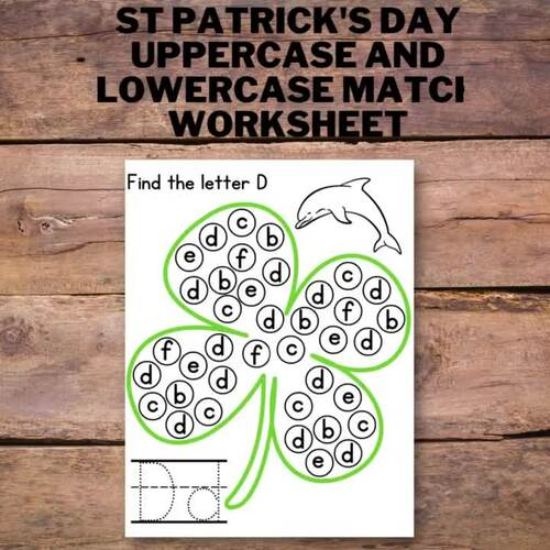 St. Patrick's Day Alphabet Uppercase and Lowercase Match, Preschool ...