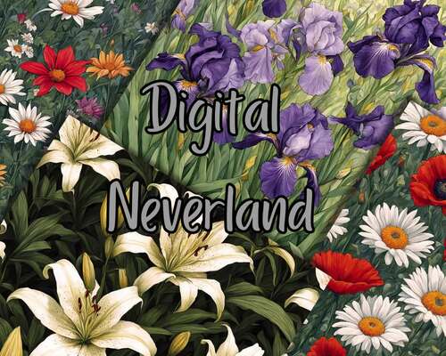 Watercolor Flower Pattern Digital Paper, Spring Inspired Digital ...