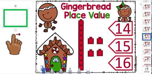 Seesaw Preloaded Gingerbread Place Value Math Center by Della Larsen's ...
