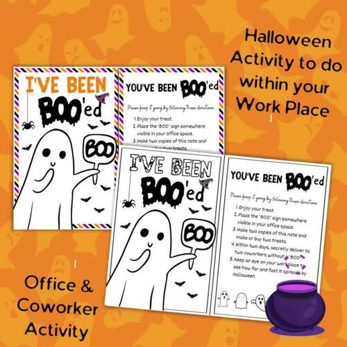 You’ve Been Booed Printable Office Activity | Halloween Workplace Game