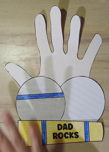 Fathers Day Craft Dad Rock Card Writing Activities Father's Gift ...