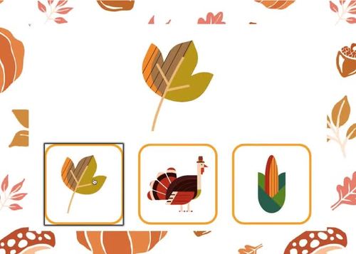 BOOM CARDS™ Thanksgiving Picture Matching Preschool Activity | TPT