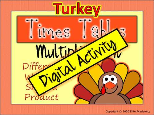Thanksgiving Multiplication-Different Ways to Show a Product DIGITAL ...