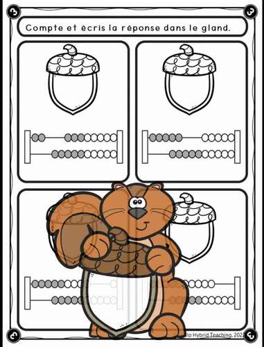 French Counting 1 to 20: Autumn Acorn Counting, Ideal for French ...