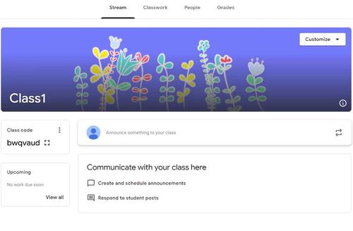 Animated Google Classroom Headers (Garden) Banners - Distance Learning