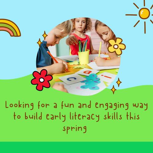 Spring preschool literacy packet prek literacy no prep worksheets for ...