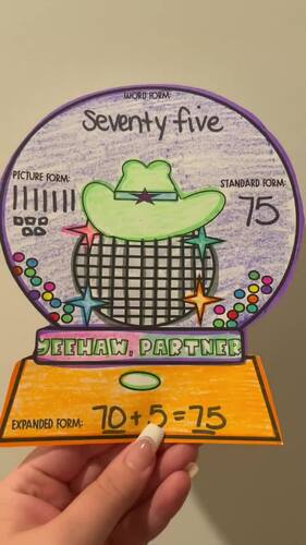 Disco Math Place Value Craft by The Teaching Diva Corner | TPT