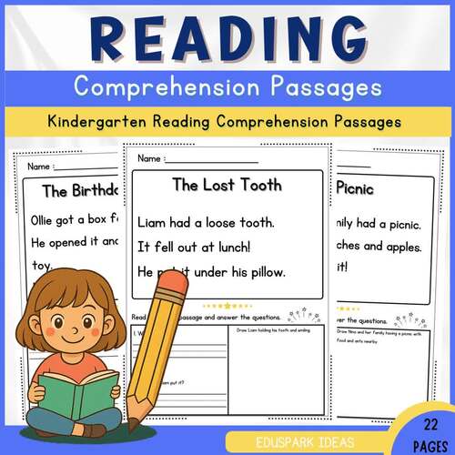 Kindergarten Reading Comprehension Passages | Short Stories with Questions