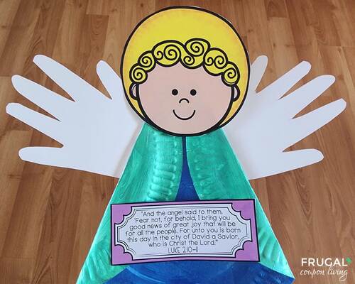 Christmas Angel Paper Plate Craft, The Birth of Jesus Messenger Luke 2:1–21