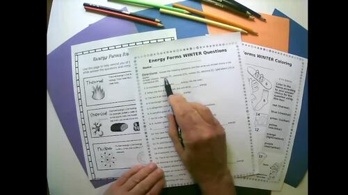 Forms of Energy Winter Coloring Activity by It's Science | TPT
