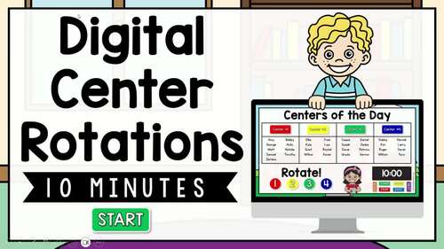 Digital Center Rotation Charts - 10 Minutes by Teacher Gameroom | TPT