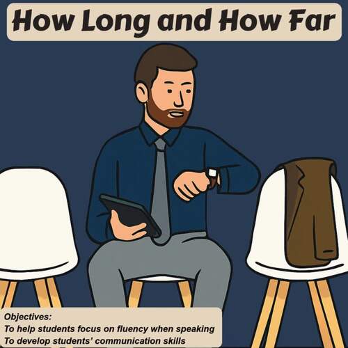 ESL Speaking & Grammar Activities: Asking About Time & Distance (PDF + PPT)