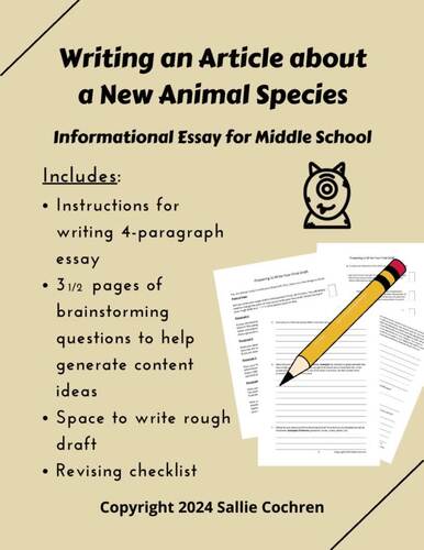 Writing an Article about a New Animal Species, Informational Essay ...