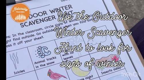 Outdoor Winter Scavenger Hunt Ideas by Naturally Teaching | TPT
