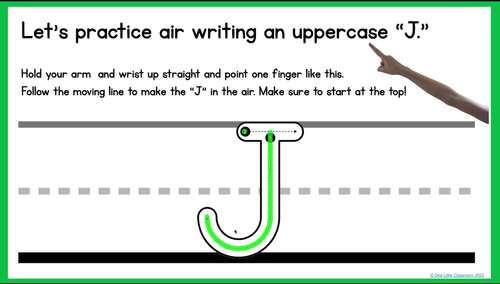 Letter J Sound Vocabulary Slides Lesson by One Little Classroom