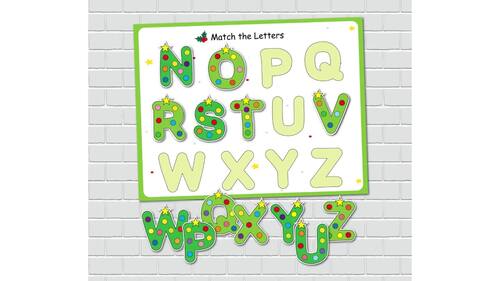 Christmas Tree Alphabet Matching Game, Winter Busy Book Page | TPT