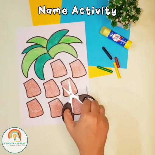 Name Activity | Name Crafts | Palm Tree Craft | Summer Craftivity ...