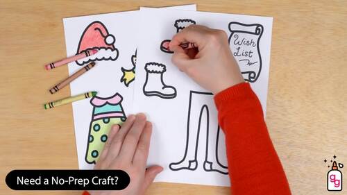 Build an Elf Craft, Christmas Writing Activities, & Paper Template for ...