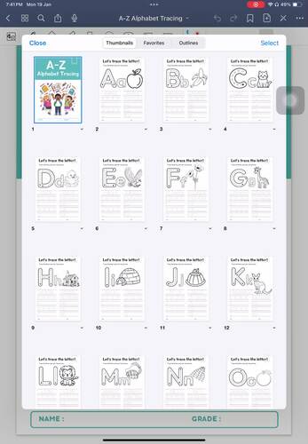 Letter Tracing A-Z: Alphabet Handwriting Worksheets for Kindergarten ...