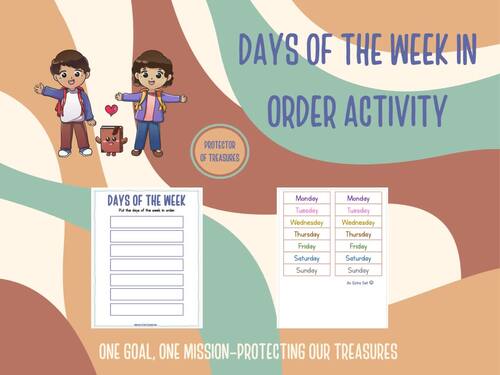 Days of the Week in Order Activity by Protector Of Treasures | TPT