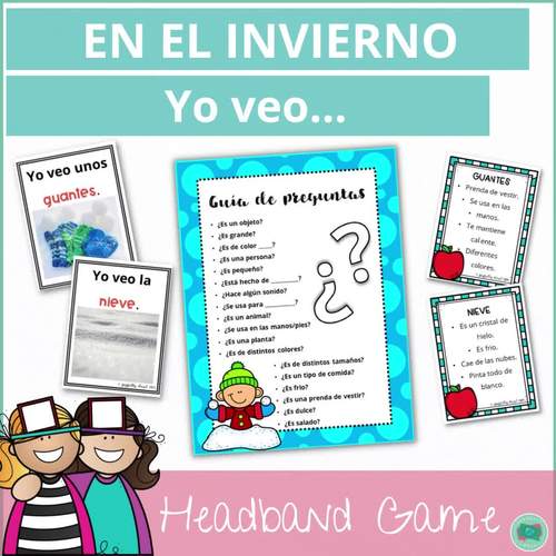 EN EL INVIERNO, YO VEO... WINTER VOCABULARY- SPANISH GAME - SEASONS OF ...